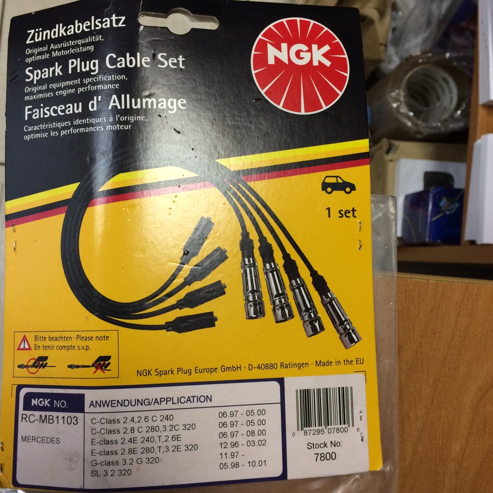 Новые провода на свечи NGK 7800 — Mercedes-Benz CL 55 AMG (W215), 5,4 л ...