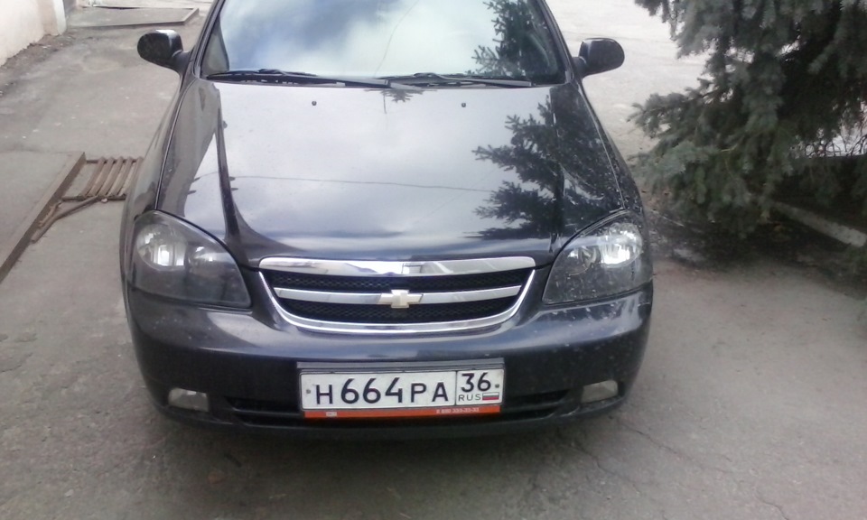 Подложка фар в черный — Chevrolet Lacetti Sedan, 1,6 л, 2008 года ...