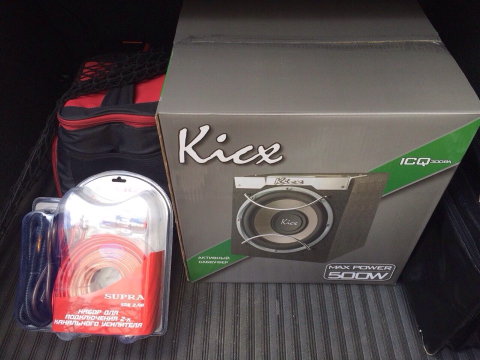 Установка и подключение активного сабвуфера kicx ICQ 300BA к штатной магнитоле. — KIA Rio (3G ...