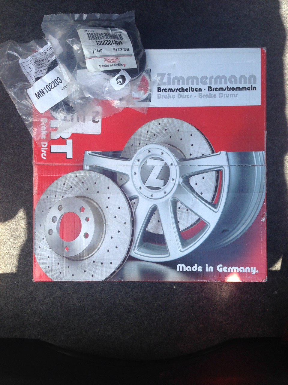 Цимерман спорт или Пауер Стоп. — Mitsubishi Galant (8G), 2,4 л, 2002 ...