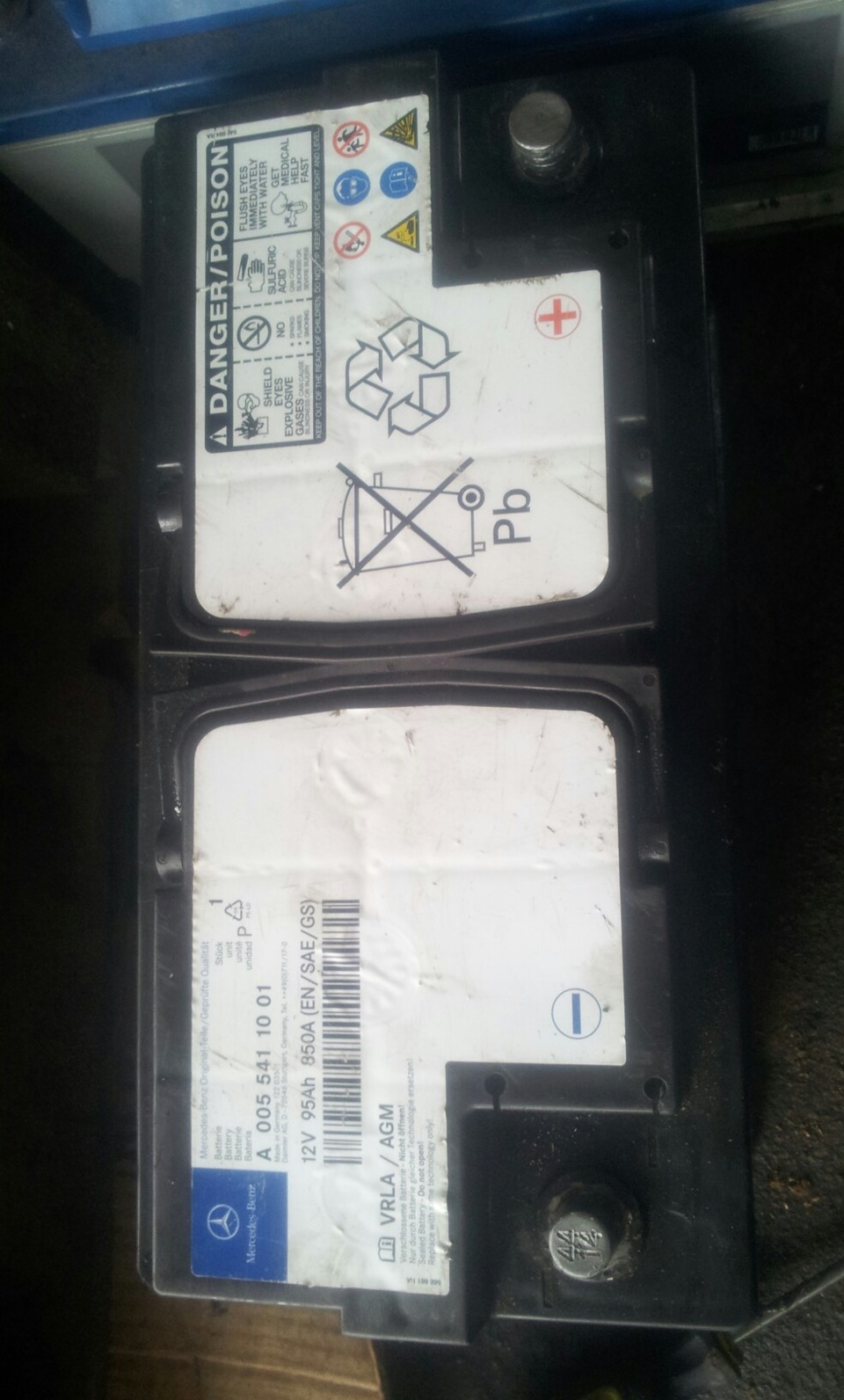 A0055411001 Стартерная аккумуляторная батарея Mercedes | Запчасти на DRIVE2