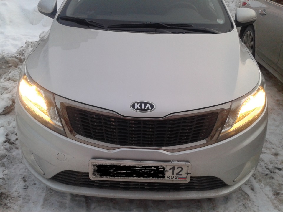 Поменял ближний свет фар "HID 5000K xenon" — KIA Rio (3G), 1,6 л, 2012 ...