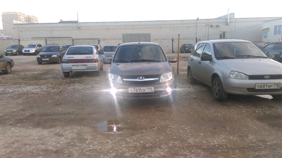туманки — Lada Гранта (1G), 1,6 л, 2012 года | аксессуары | DRIVE2