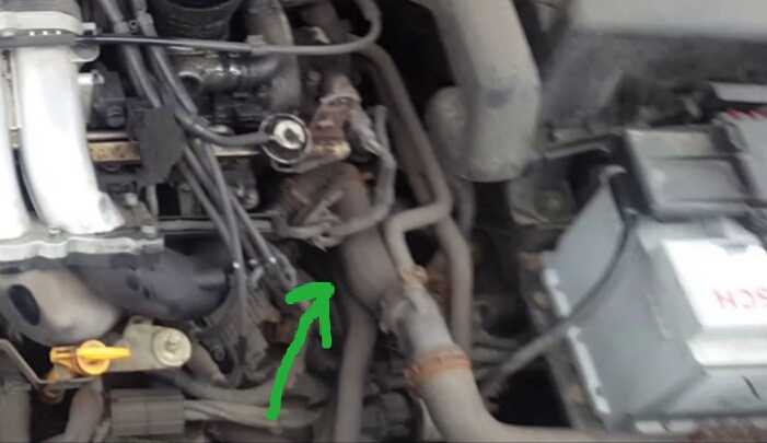 Патрубки системы охлаждения. — Skoda Octavia A4 Mk1, 1,8 л, 1997 года ...