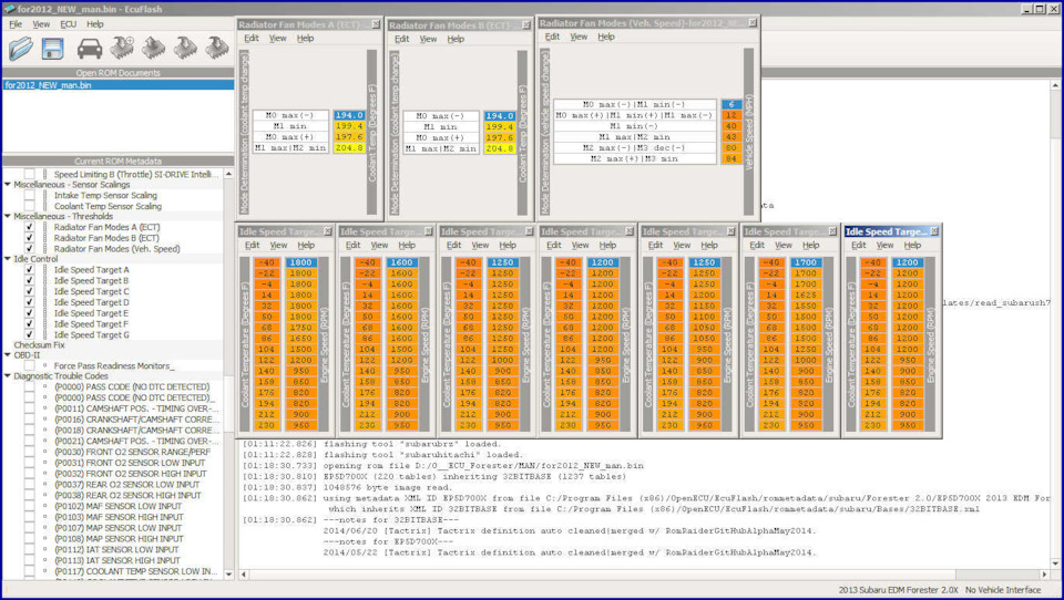 Модификация ECU с помощью Ecuflash — Forester SH 2012 FB20 AT — Subaru Forester (SH), 2 л, 2012 ...