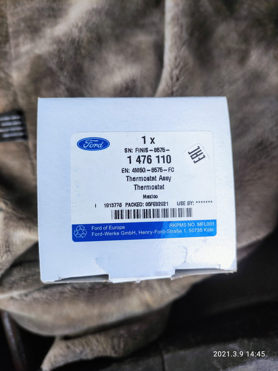 1476110 Термостат / 1,8/2,0 Duratec HE 03~ Ford | Запчасти на DRIVE2