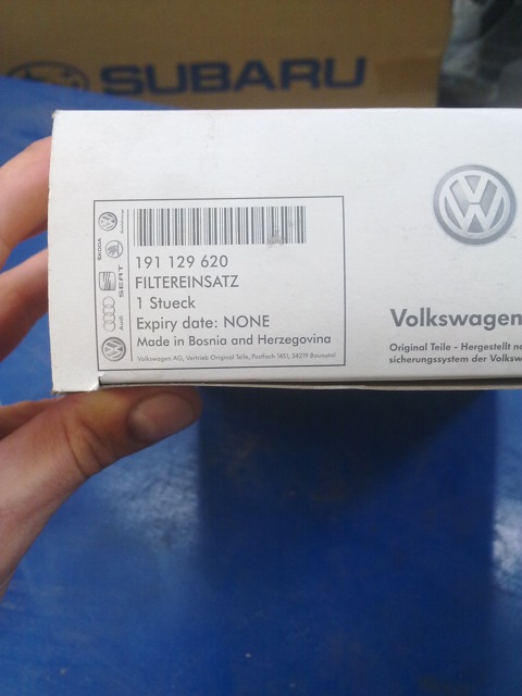 191129620 Фильтрующий элемент воздушного фильтра VAG | Запчасти на DRIVE2