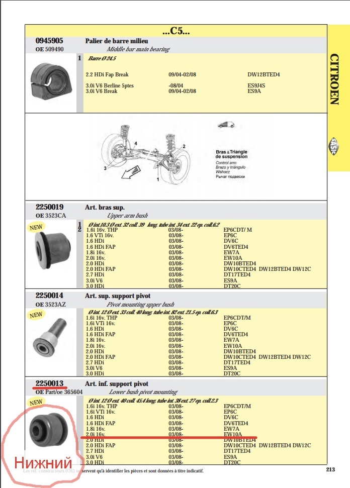 3523AZ Сайлентблок Peugeot Citroen | Запчасти на DRIVE2