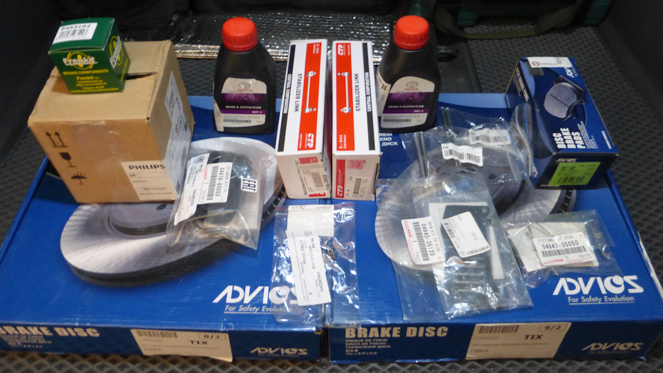 Ремонт передних тормозов (замена дисков, колодок + ревизия суппортов ...