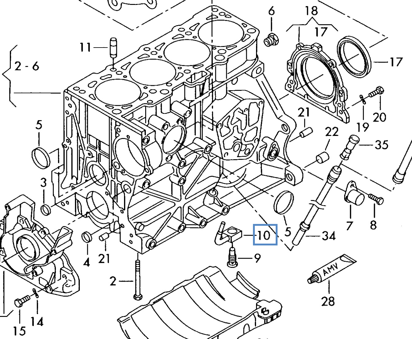 Проверка маслофорсунок 06B103154 — Volkswagen Passat B5, 1,8 л, 2003 ...