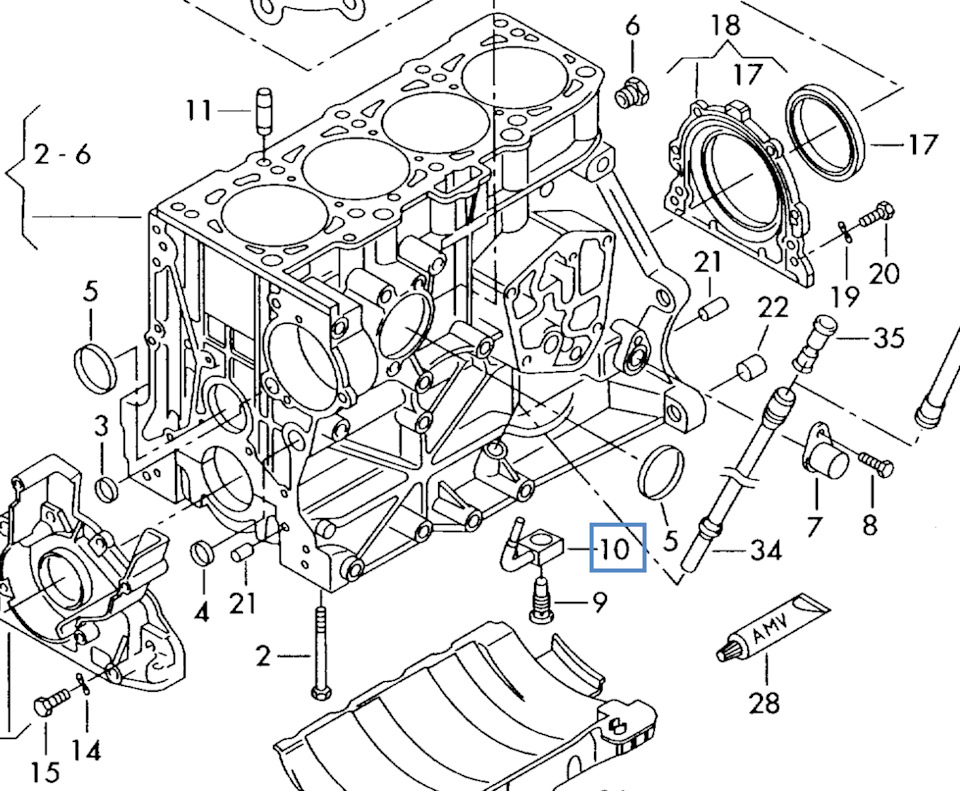 Проверка маслофорсунок 06B103154 — Volkswagen Passat B5, 1,8 л, 2003 ...