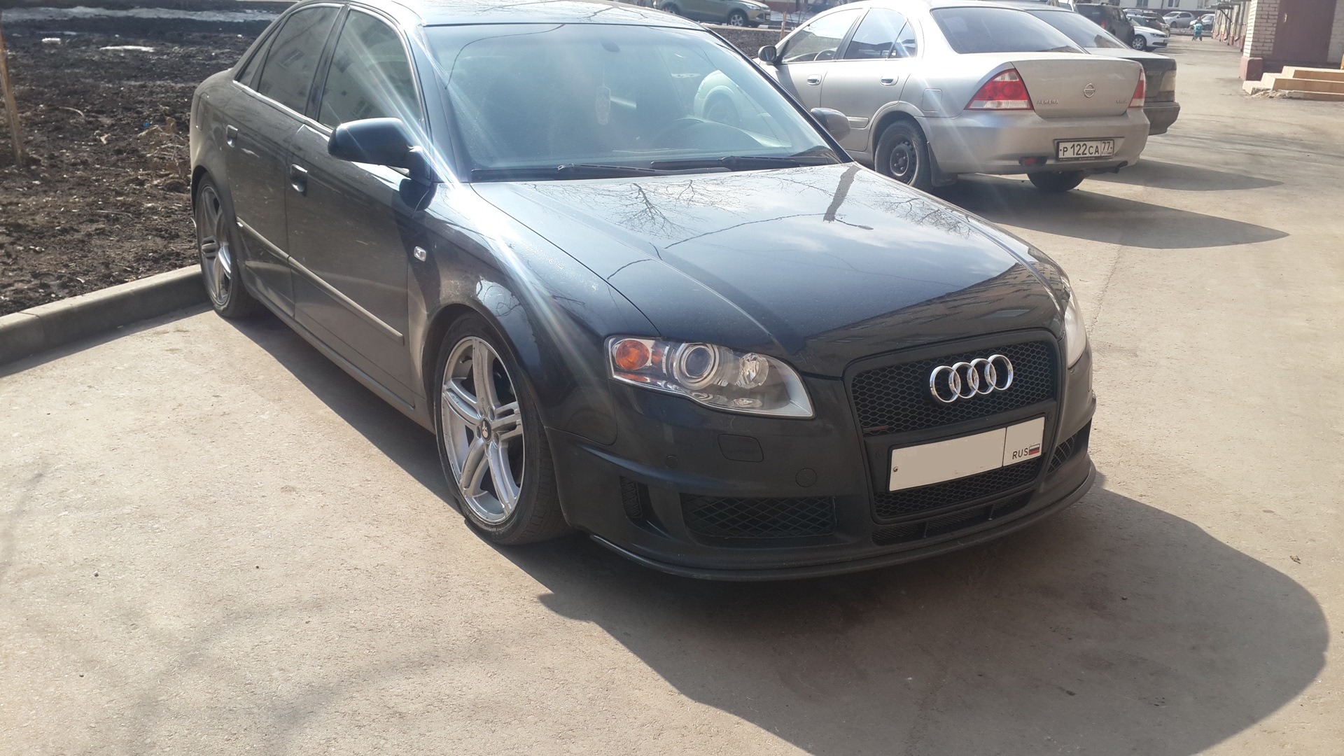 Решетка переднего бампера (стиль RS) часть 2 — Audi A4 (B7), 2 л, 2007 ...