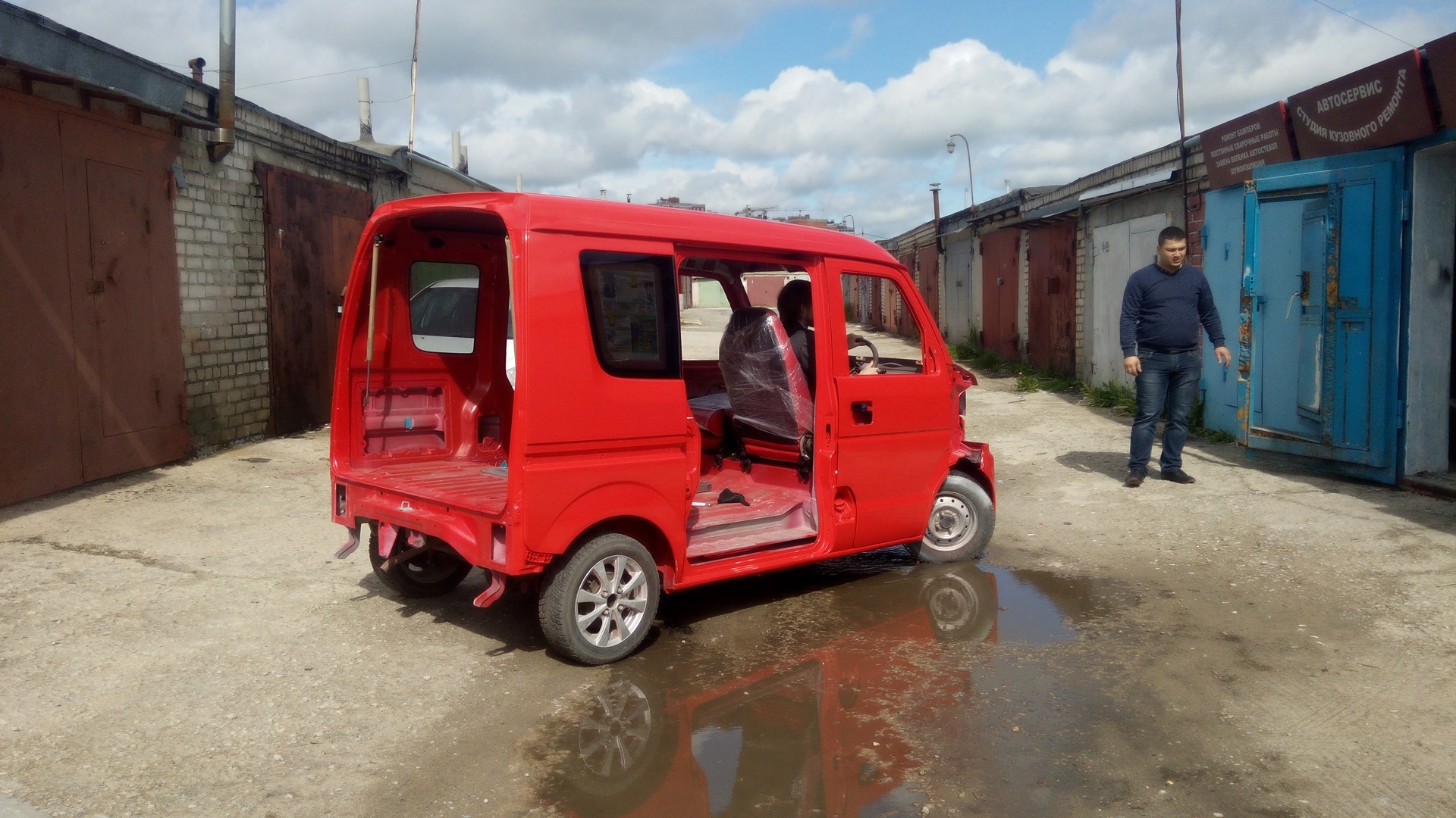 Промежуточный результат покраски. — Suzuki Every (DA64), 0,6 л, 2006 года | кузовной ремонт | DRIVE2