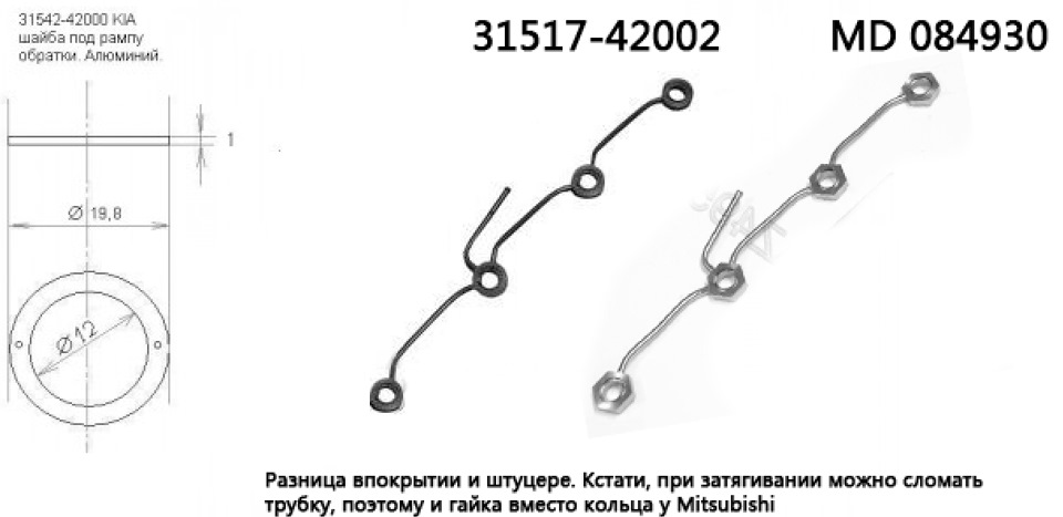 3151742002 ТРУБКА ТОПЛИВНАЯ KIA HYUNDAI | Запчасти на DRIVE2