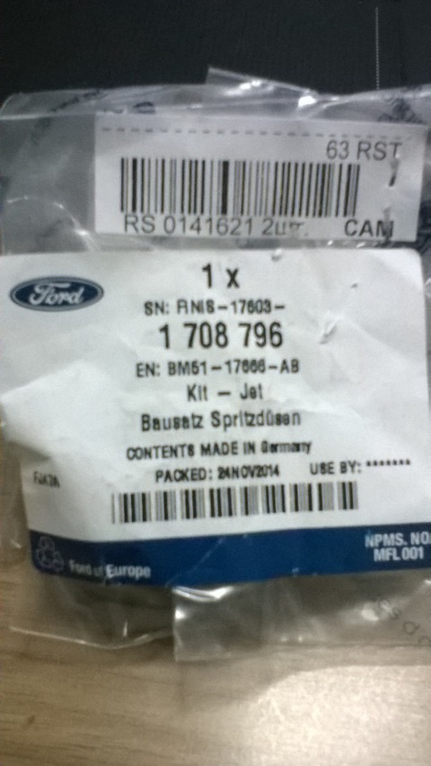 1708796 ФОРСУНКИ ОМЫВАТЕЛЯ ЛОБ СТЕКЛА Foc2011- (без обогрева) веерные ...