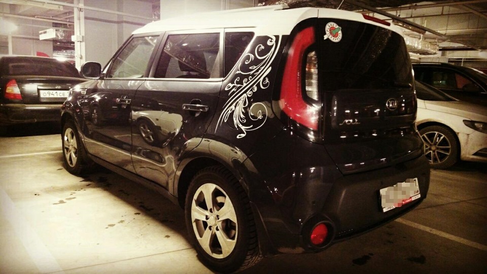 Вчера помыла и наклеила! — KIA Soul (2G), 1,6 л, 2014 года | тюнинг ...
