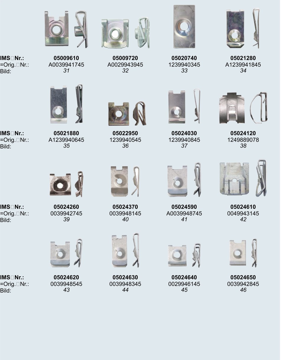 Каталог клипс и крепежей Mercedes — Mercedes-Benz CLK (W208), 2,3 л ...