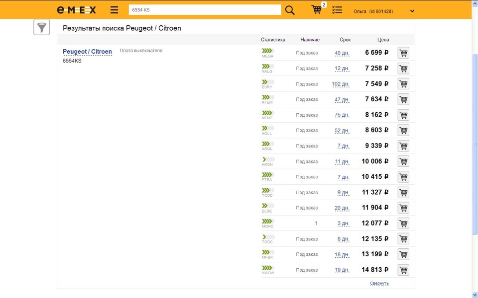 6554KS ПЛАТА ВЫКЛЮЧАТЕЛЯ / PLATINE CONTACT Peugeot Citroen | Запчасти ...