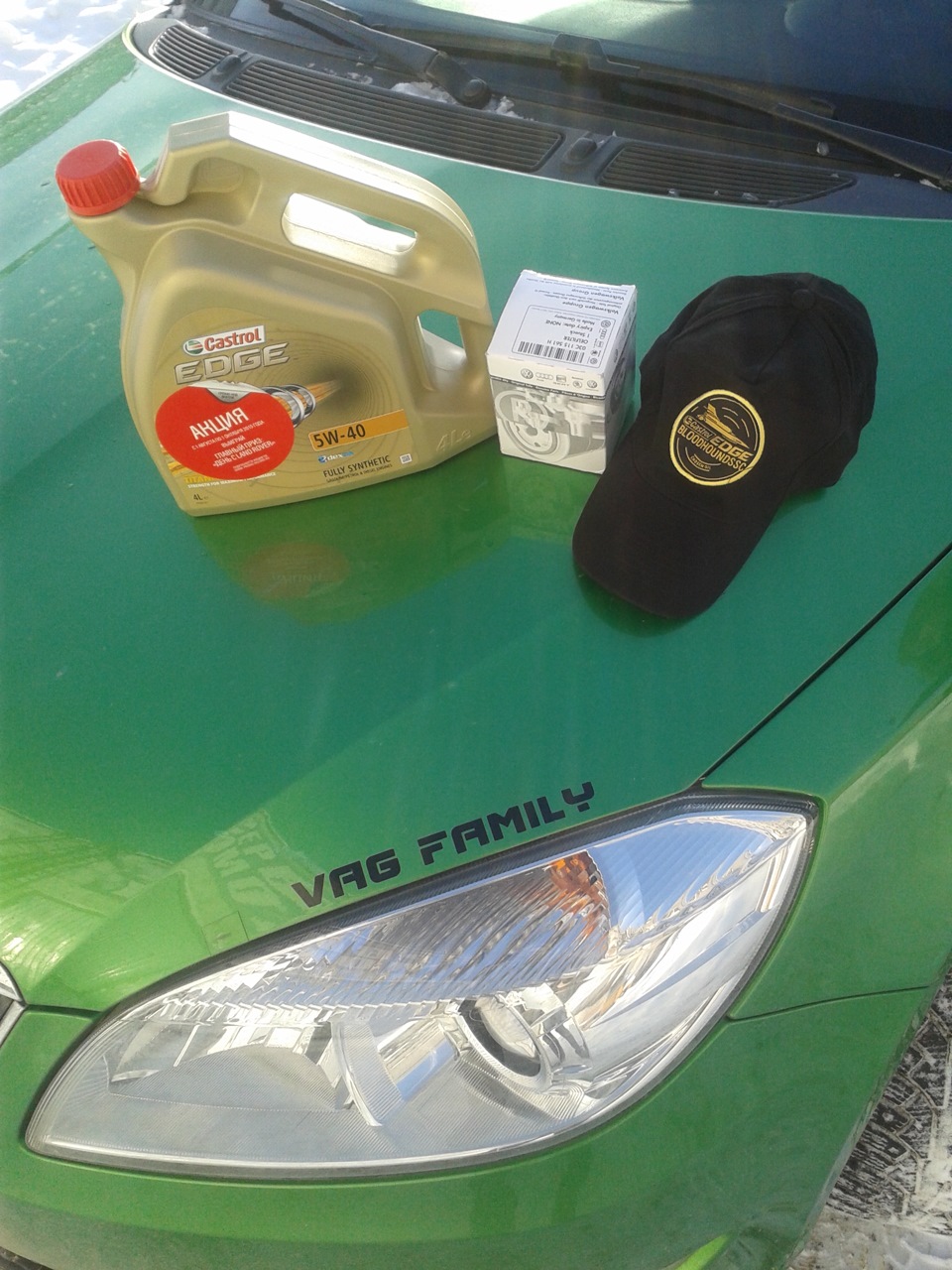 Замена масла. Castrol Edge 5w40. +подарок) — Skoda Fabia Mk2, 1,6 л ...
