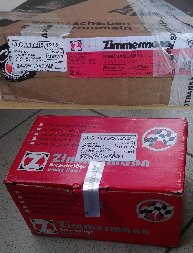 232791851 Комплект тормозных колодок, дисковый тормоз ZIMMERMANN ...