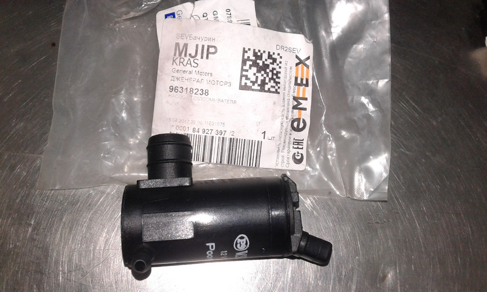 96318238 Насос стеклоомывателя GM | Запчасти на DRIVE2