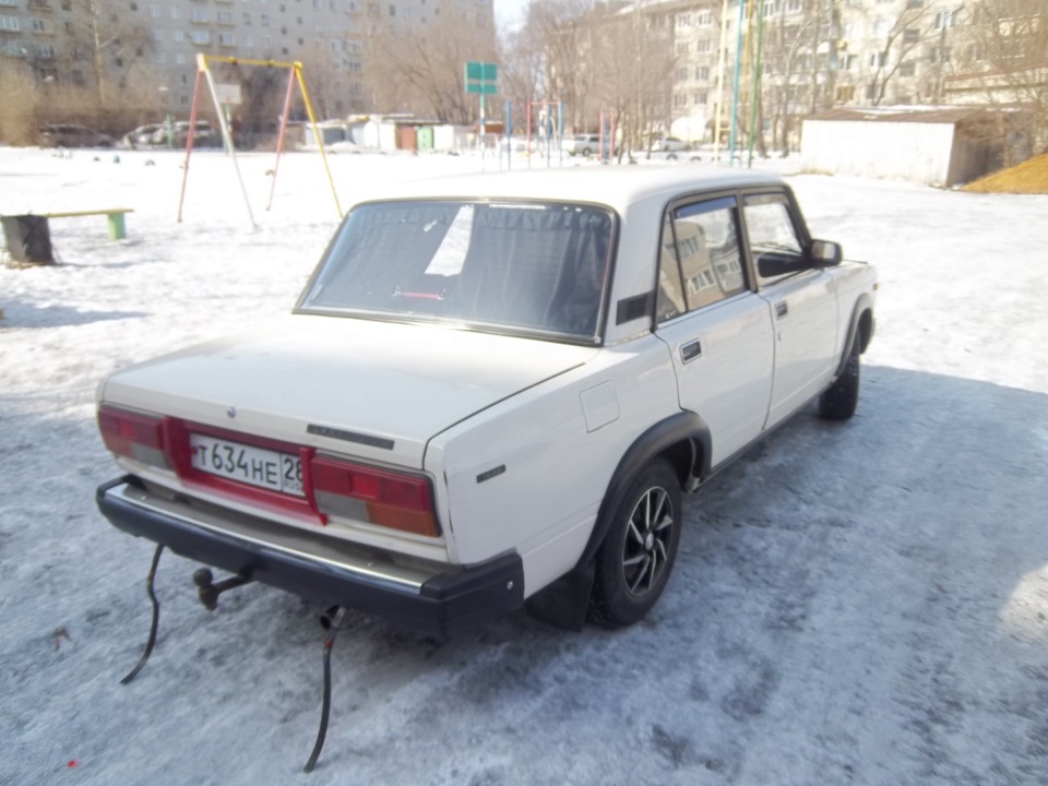 Нашел старые фото моего коня в колхоз-тюнинхе)) — Lada 2107, 1,5 л, 1994 года | фотография | DRIVE2