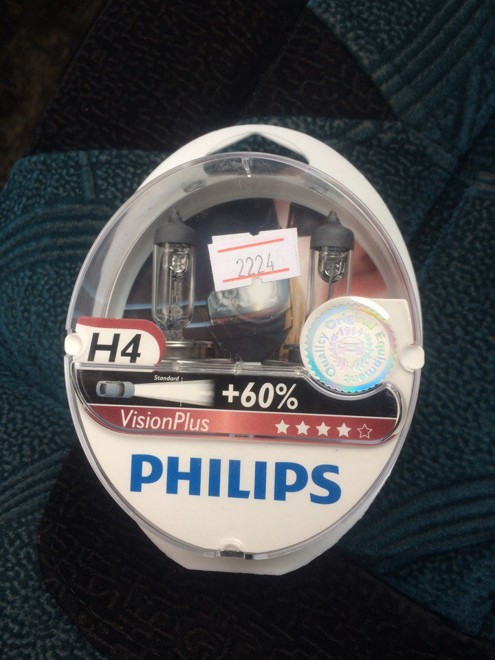 Лампы головного света Philips Vision Plus +60% — Lada Гранта (1G), 1,6 ...