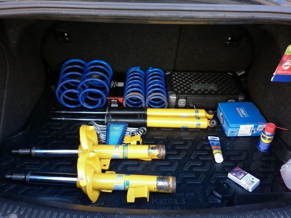 Bilstein B6 & Eibach Pro-kit — Mazda 3 (1G) BK, 2 л, 2008 года | тюнинг | DRIVE2