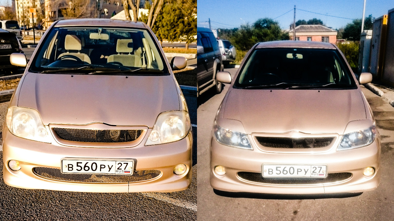 Реснички — Toyota Allex, 1,5 л, 2001 года | тюнинг | DRIVE2