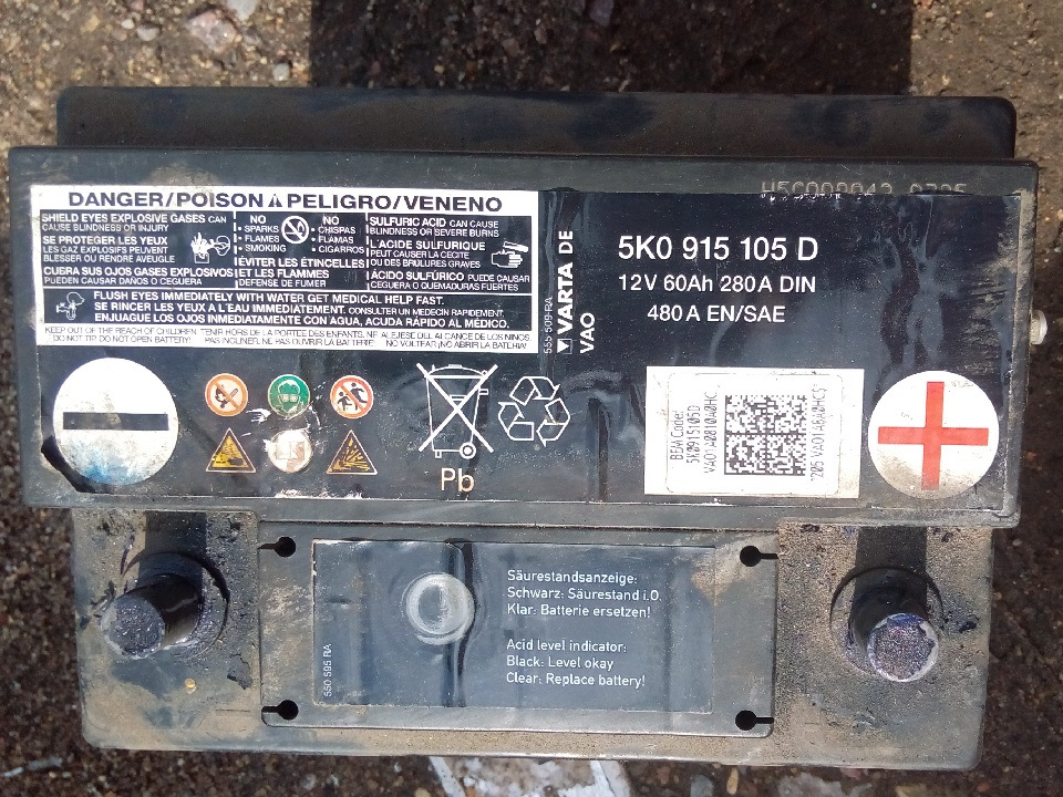 5K0915105D Стартерная аккумуляторная батарея VAG | Запчасти на DRIVE2