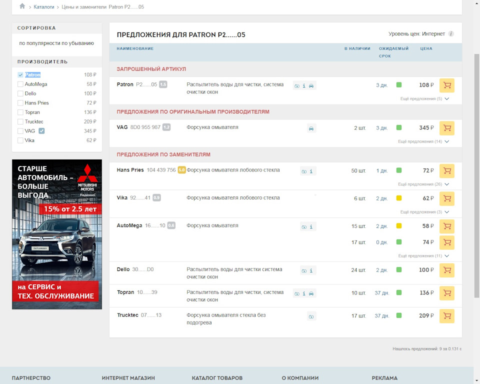 Форсунки стеклоомывателей, или стоит ли переплачивать ?! — Audi 80 (B4 ...