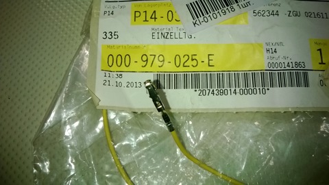 000979025E Набор проводов VAG | Запчасти на DRIVE2