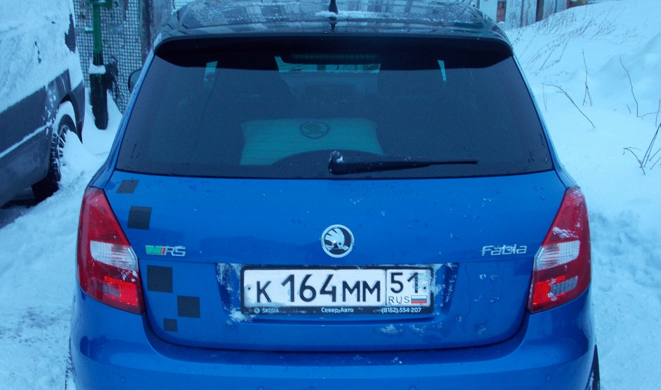 Замена логотипов Skoda — Skoda Fabia RS Mk2, 2012 года | аксессуары ...