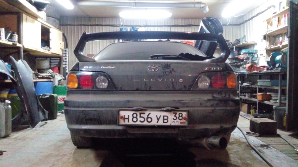 左 Выхлоп custom… — Toyota Corolla Levin (AE110/111), 1,6 л, 1997 года ...