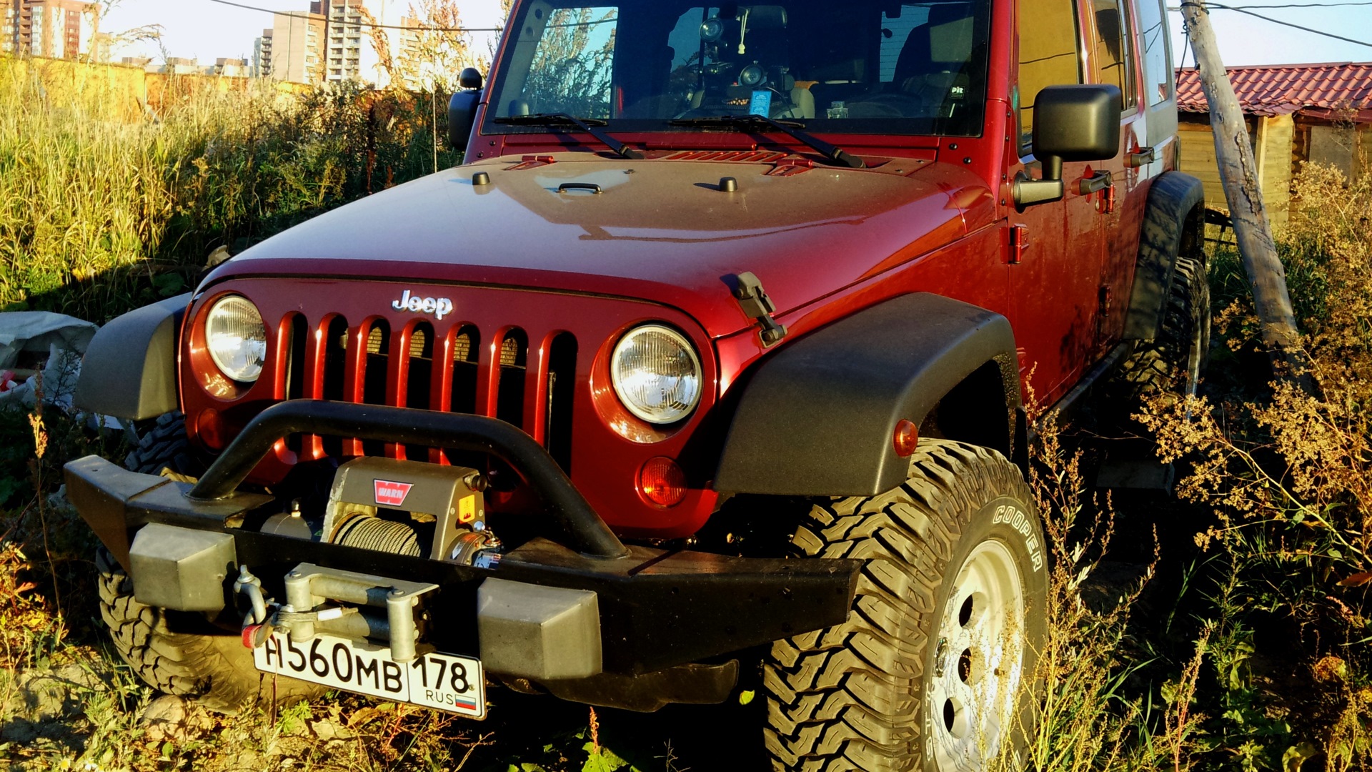 Jeep Wrangler (JK) 2.8 бензиновый 2007 | темно-малиновый металлик на DRIVE2