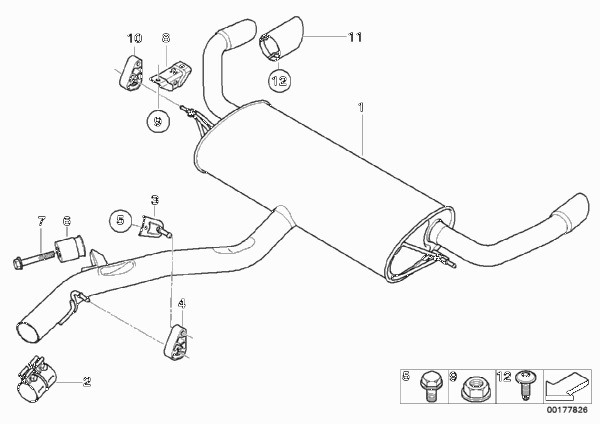 Шарниры (подушки) глушителя — BMW X5 (E70), 3 л, 2007 года | запчасти ...
