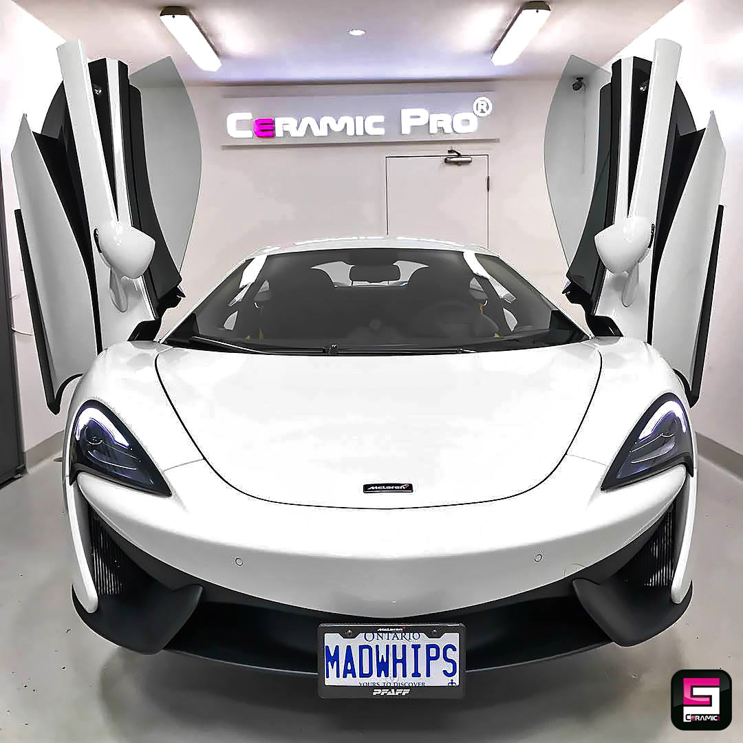 Применение линейки нанокерамических покрытий Ceramic Pro для защиты автомобиля McLaren ...