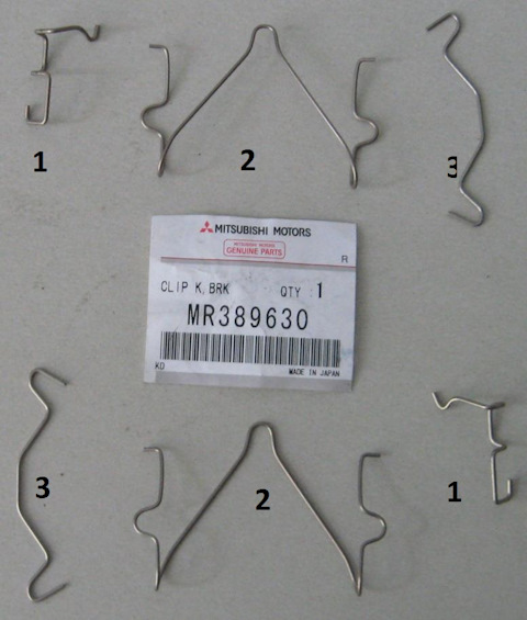 MR389630 ЗАЖИМЫ ЗАДНИХ КОЛОДОК, КОМПЛЕКТ Mitsubishi | Запчасти на DRIVE2