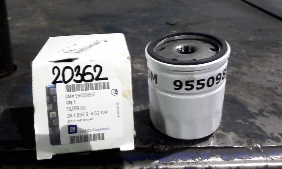 95509857 Масляный фильтр GM | Запчасти на DRIVE2