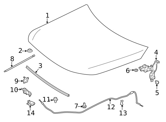 1779800100 Петля капота для W247, 2019 год выпуска, Mercedes | Запчасти ...