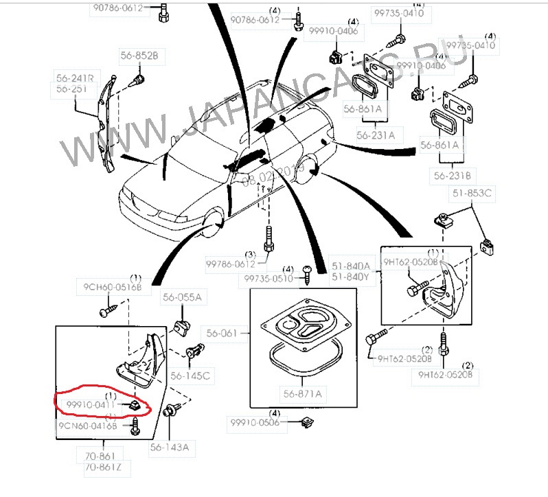 Размеры про которых нет инфы в интернете — Mazda 626 V (GF), 2 л, 1998 ...