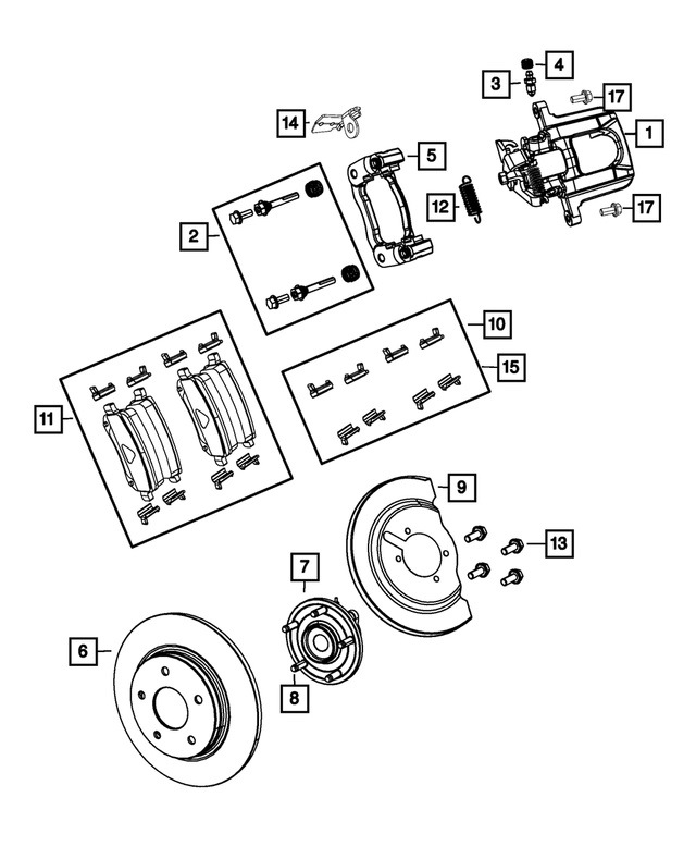 68144207AB Суппорт тормозной задний Chrysler | Запчасти на DRIVE2