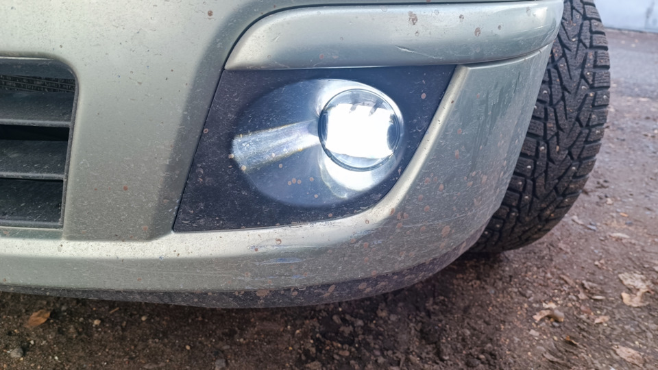 Диодные противотуманки — Nissan Tiida (1G), 1,6 л, 2008 года | своими ...