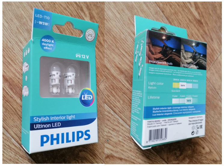 Лампы Philips Ultinon Led 11961ULW4X2 w5w — Nissan Qashqai (1G), 2 л ...