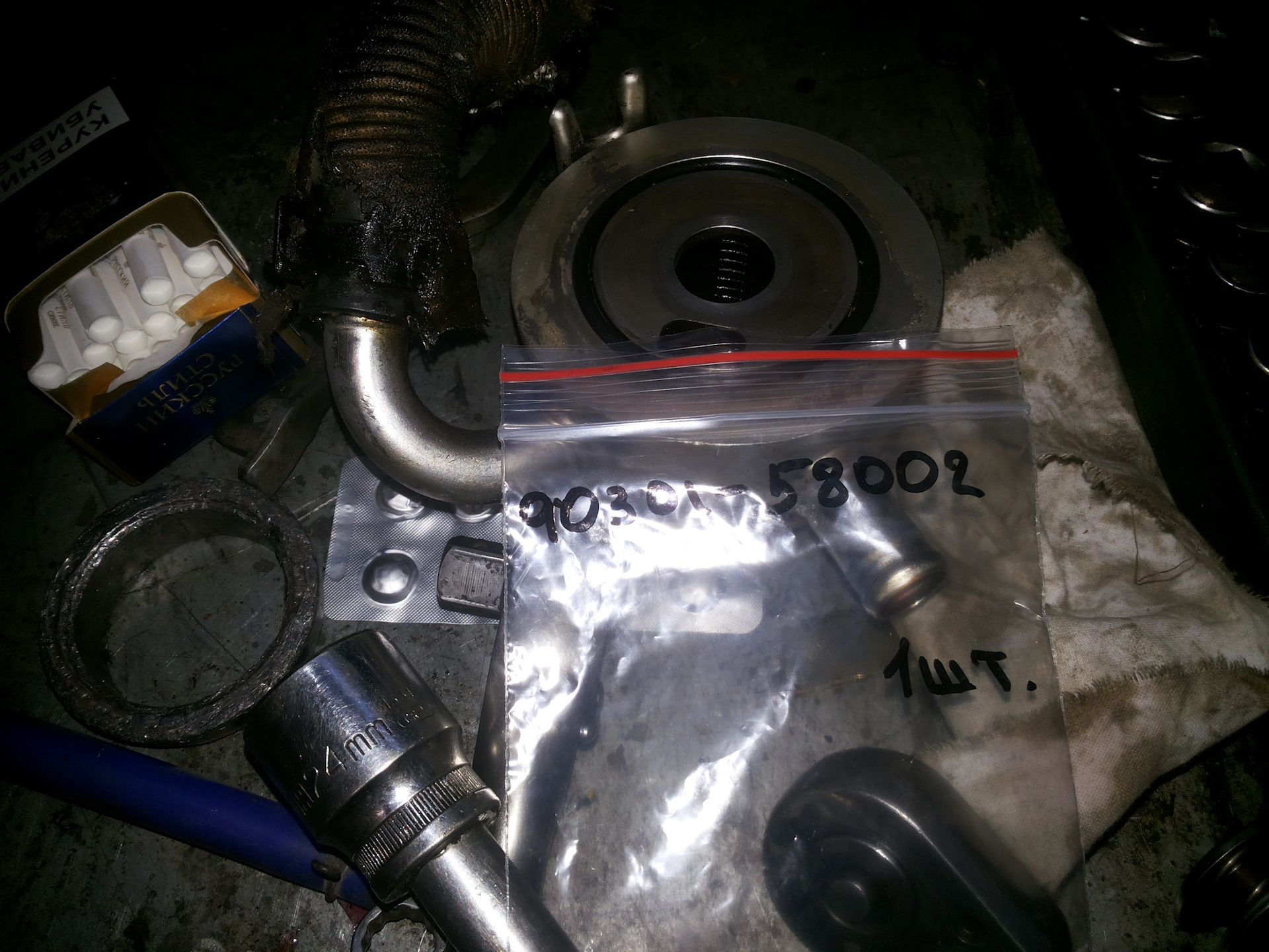 Замена прокладок масло охладителя. Блок от мотора 205-той Целики ...