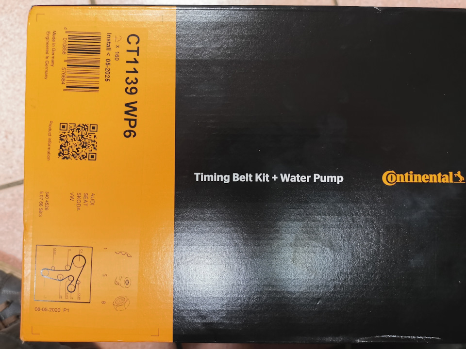 CT1139WP6 Комплект ГРМ с водяным насосом AUDI: A3 2.0 TDI/2.0 TDI ...