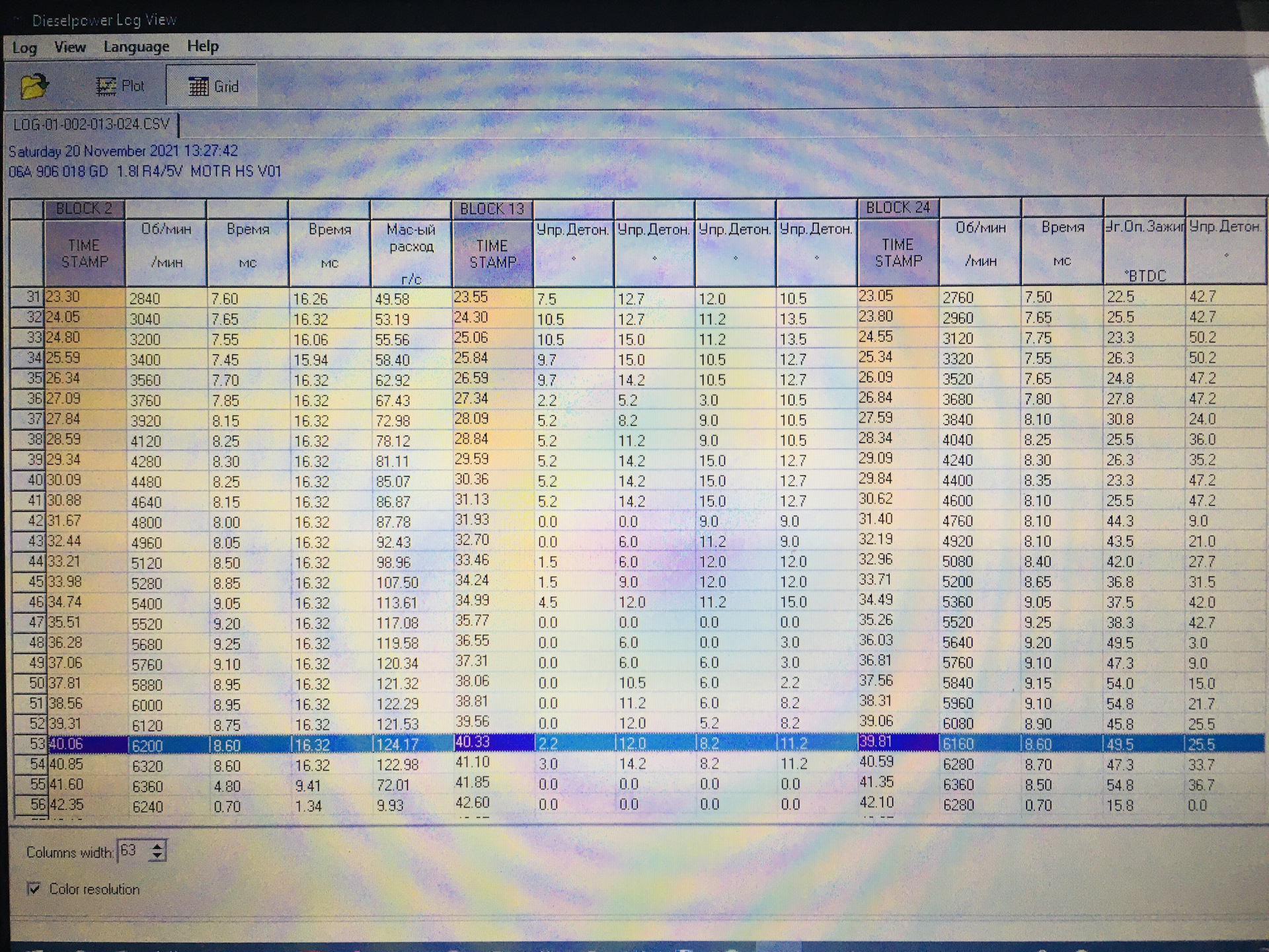 Логи работы двигателя AGN (125 л.с.) спустя 1,5 года после прошивки — SEAT Toledo (2G), 1,8 л ...