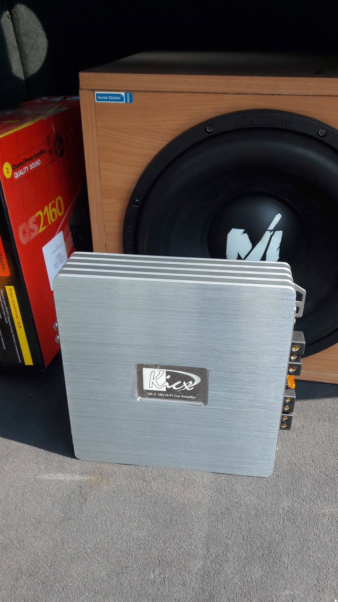 43. Усилитель Kicx QS 2.160 на фронт — Mercedes-Benz E-Class (W210), 2,2 л, 2000 года | автозвук ...
