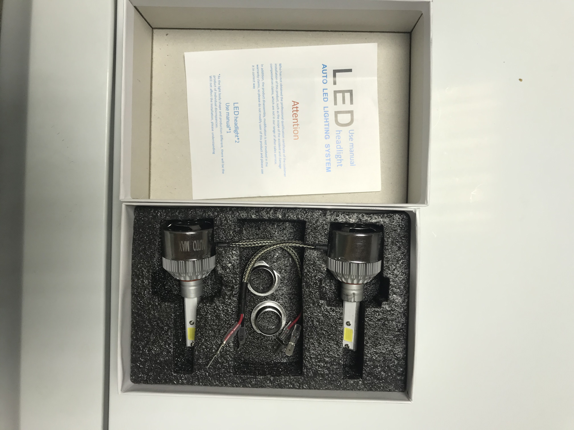 Установка led ламп в дальний свет H1 — Lada Калина Хэтчбек (1G), 1,6 л ...