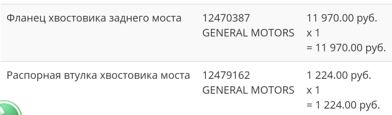 12479162 Втулка дифференциала GM | Запчасти на DRIVE2